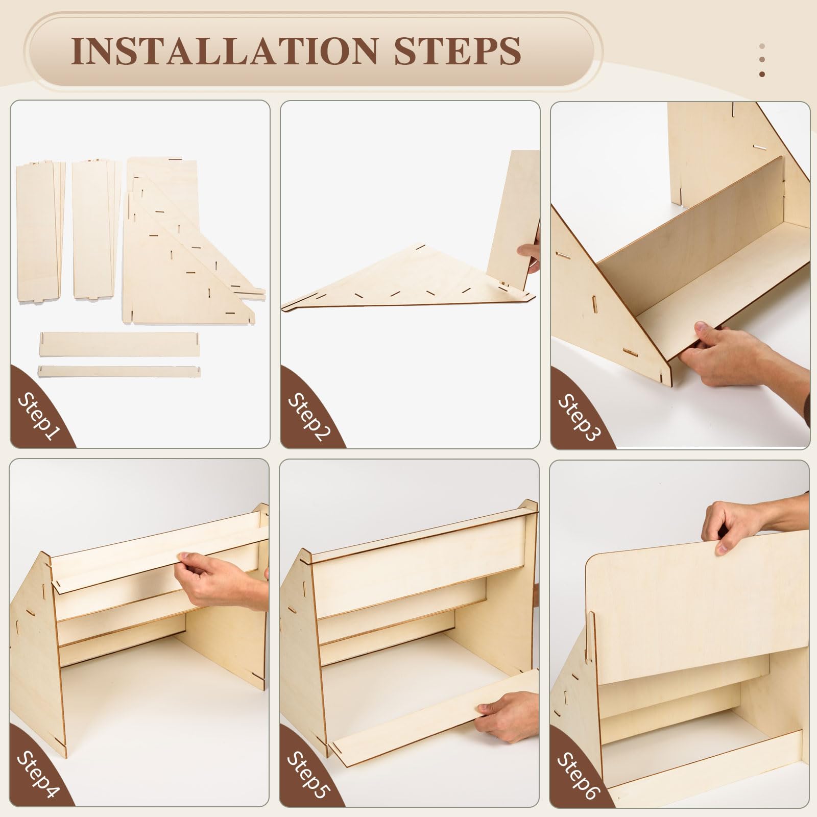 Snapklik.com : Wooden Retail Display Stand, 3-Step Height Adjustable ...