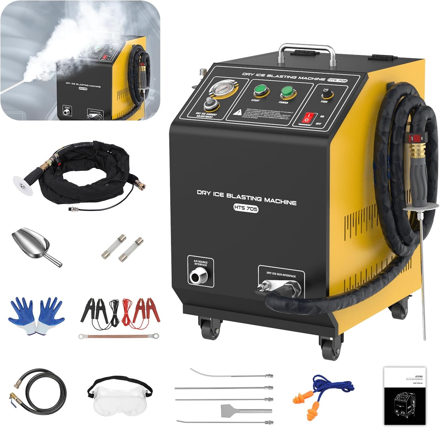 Amazon.com: Dry Ice Blasting Machine,HTS705 Dry Ice Blaster,5KG ...