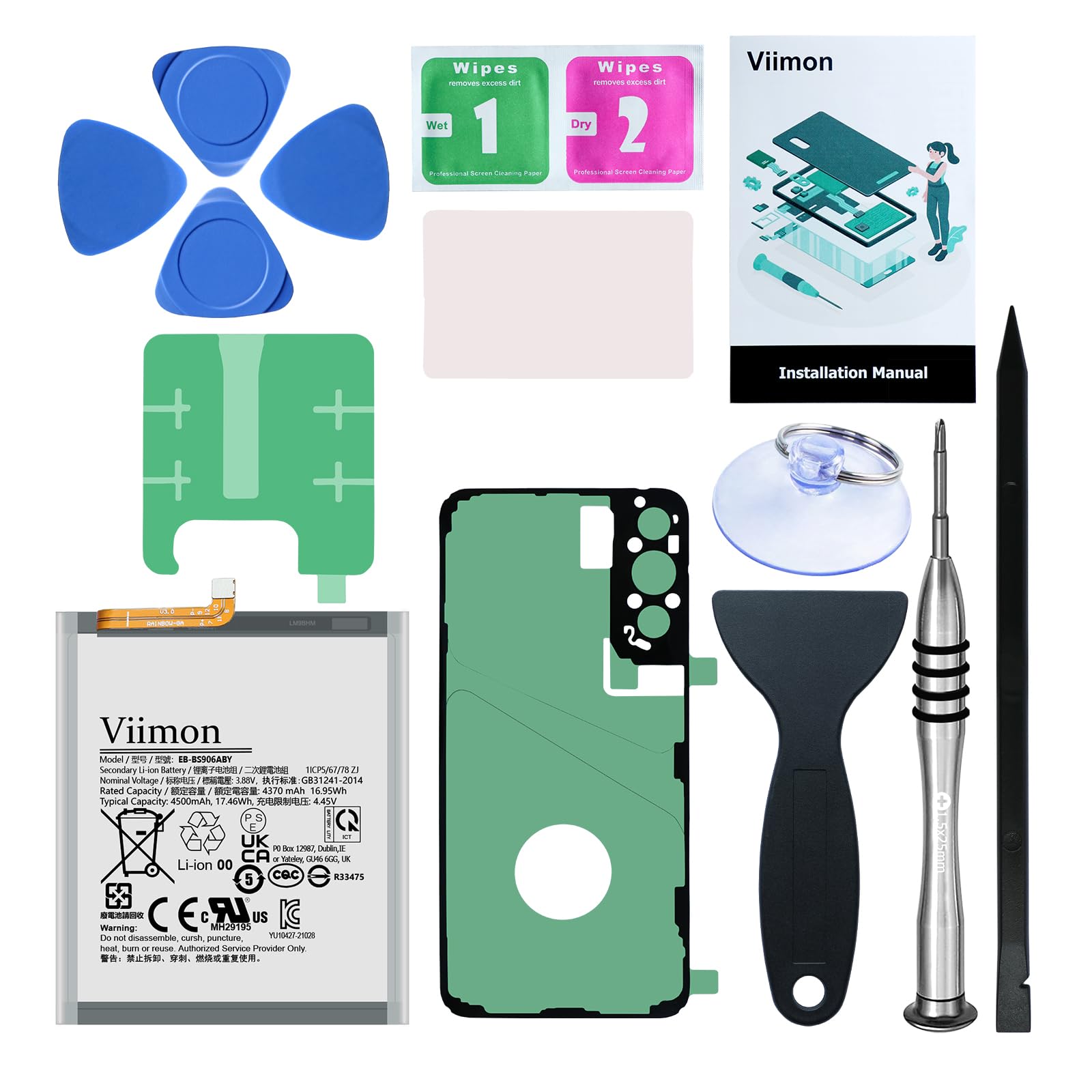 Amazon.com: Viimon S22 Plus Battery Replacement Kits Compatible with ...