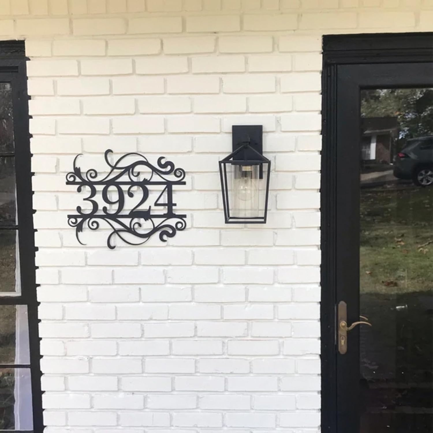 Amazon.com: Custom Metal House Street Number Sign, Personalized Home ...