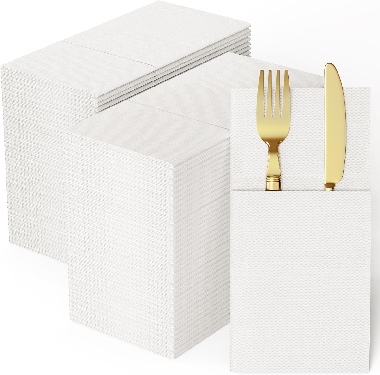 Amazon.com: 𝟐𝟎𝟎 𝐏𝐚𝐜𝐤 Paper Napkins with 𝐁𝐮𝐢𝐥𝐭-𝐢𝐧 𝐅𝐥𝐚𝐭𝐰𝐚𝐫𝐞 𝐏𝐨𝐜𝐤𝐞𝐭 ...