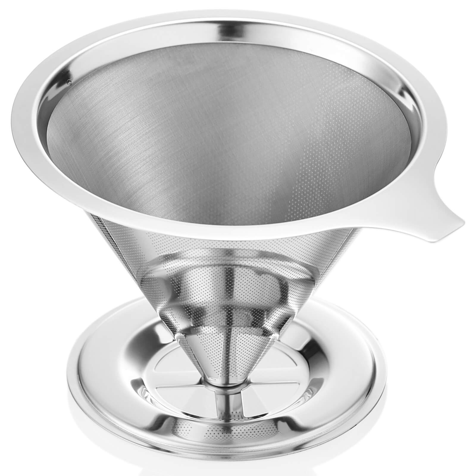 Amazon.com: Unbreakable Pour Over Coffee Dripper, Fine Mesh Double ...