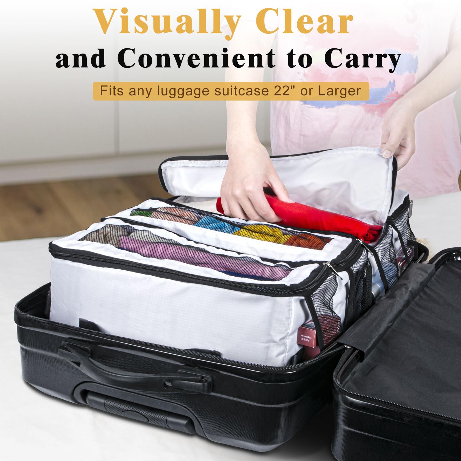 Snapklik.com : Suitcase Organizer, Carry On Closet Luggage Organizer ...