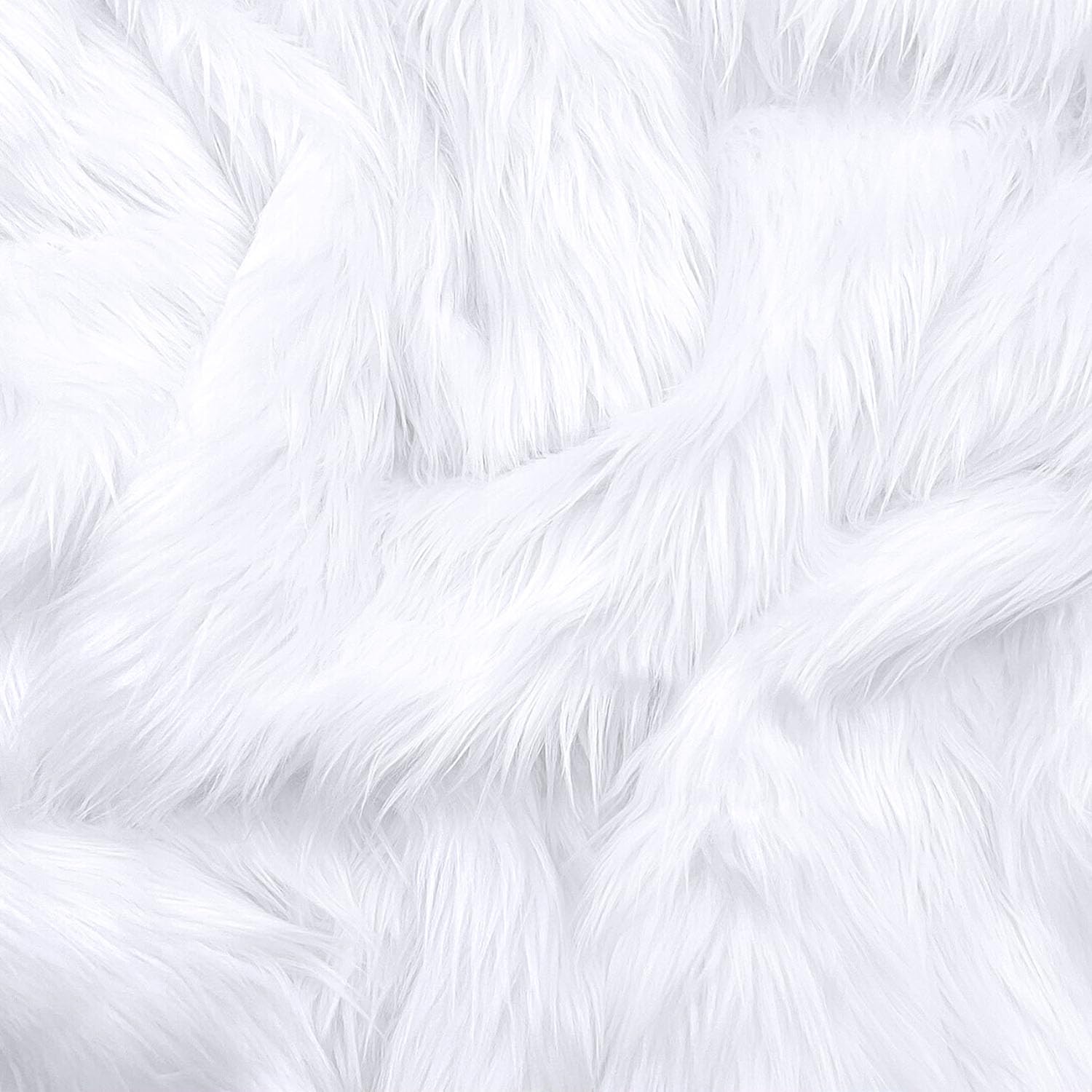 Amazon.com: White Faux Fur Fabric, 18 x 72 Inch Fluffy Fuzzy Craft Fur ...