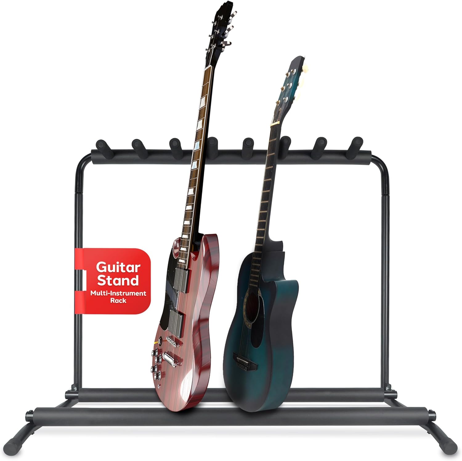 Amazon.com: Pyle Multi-Guitar Stand 7 Slot Display Rack - Universal ...