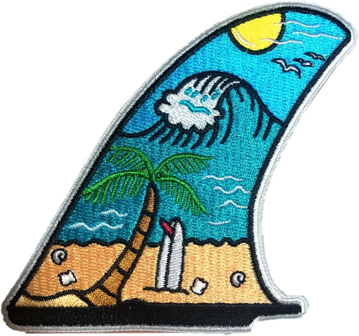 Amazon.com: PatchClub Surf Fin Wave & Beach Patch, Outdoor Adventure ...