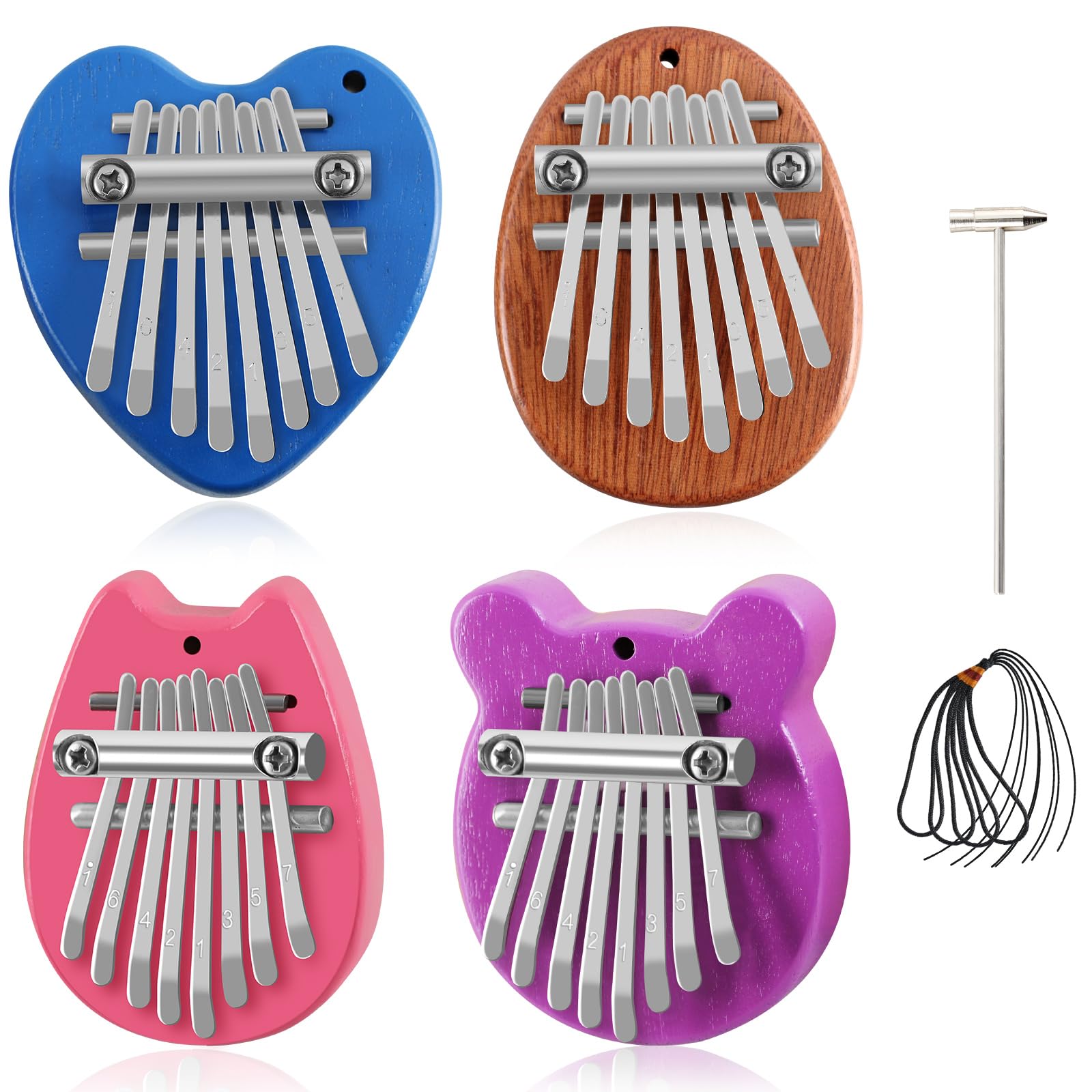 Amazon.com: EASTROCK 8 Key Mini Kalimba, Finger Thumb Piano with ...