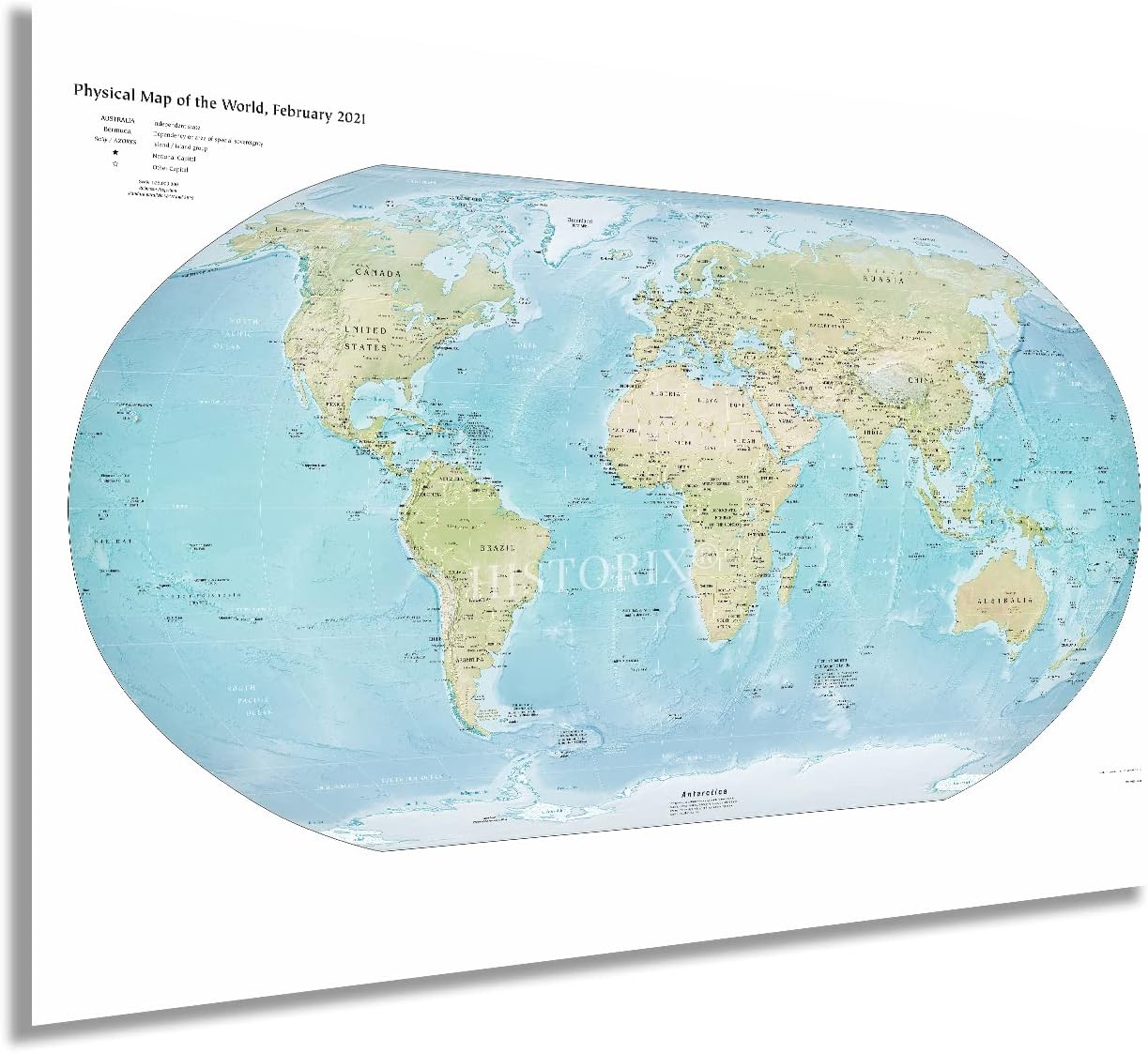 Amazon.com: HISTORIX 2021 World Map Poster - 24x36 Inch Map of the ...