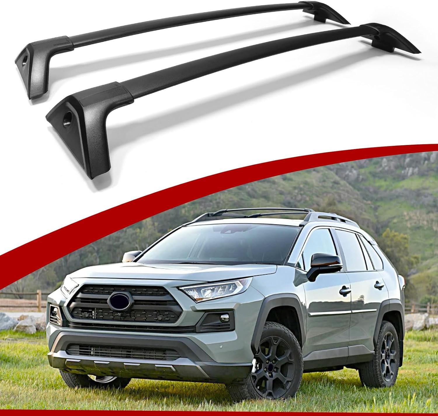 Amazon.com: Grandroad Auto Roof Rack Cross Bars for Toyota RAV4 2019 ...