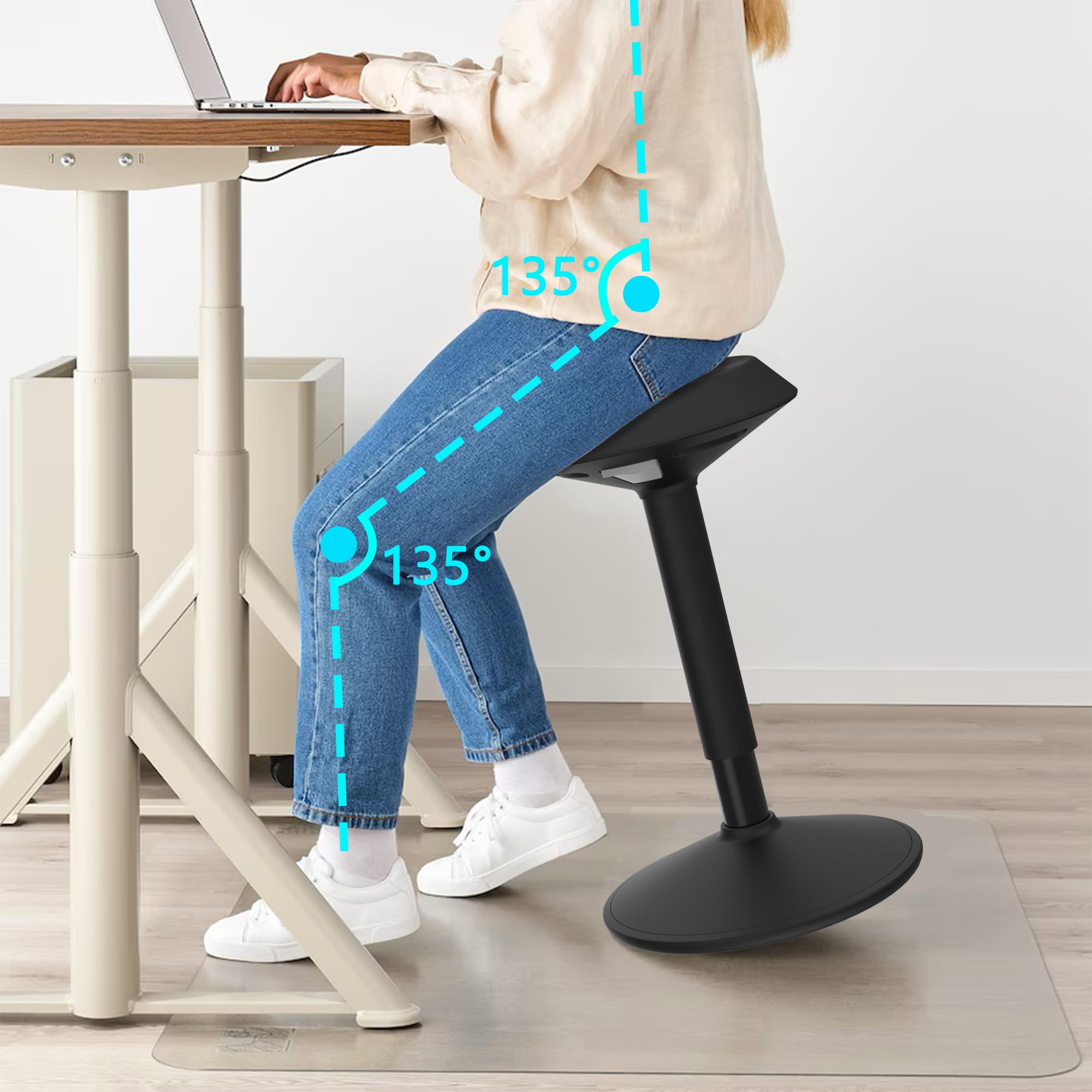 Students Standing Stools