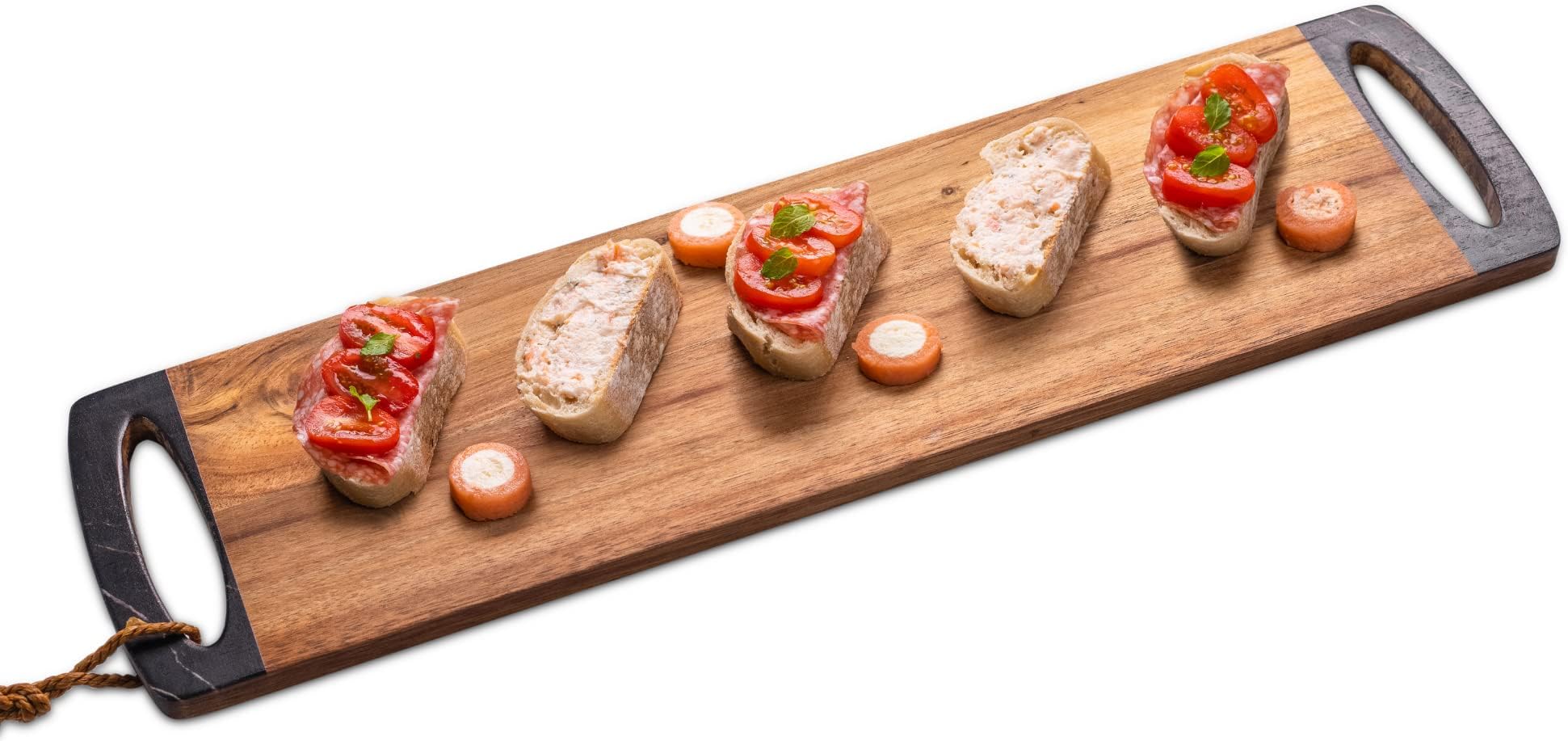 bar@drinkstuff Acacia Wood Serving Board 35cm - Serving Platter, Food ...