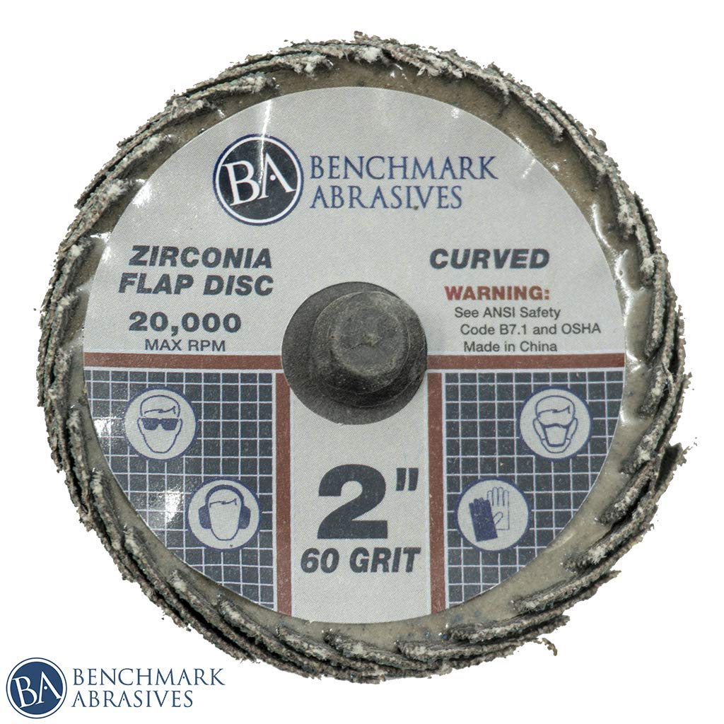 Snapklik.com : Benchmark Abrasives 2" Quick Change Zirconia Curved Flap ...