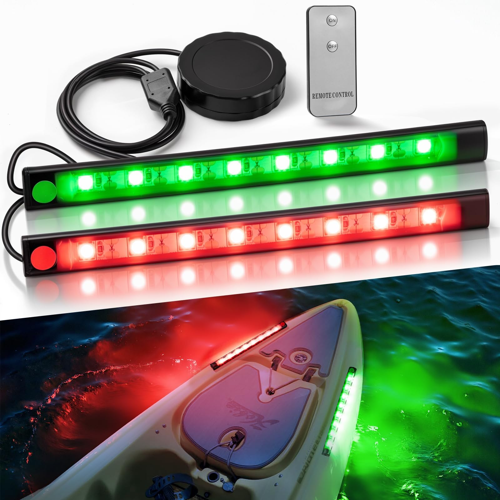Amazon.com: Botepon Battery Operated Navigation Lights For Boats Led ...