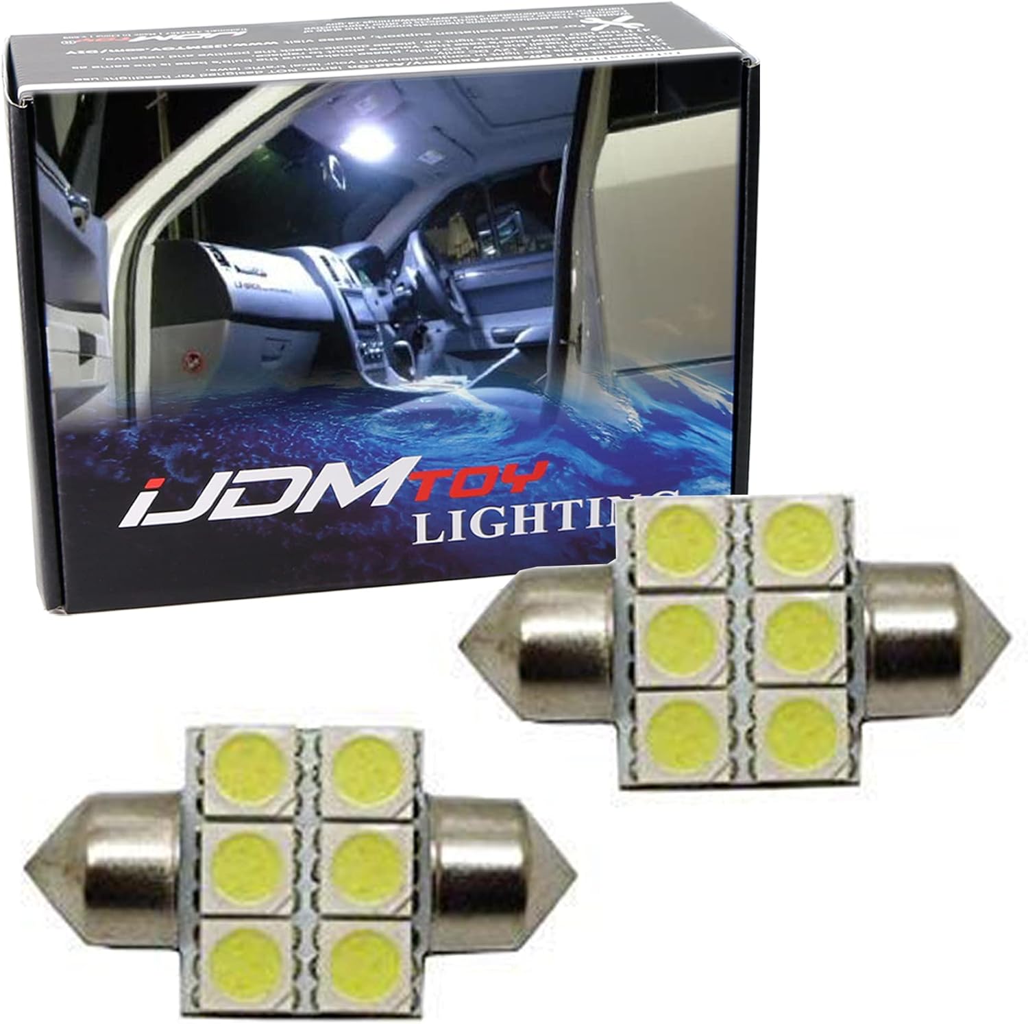 Amazon.com: iJDMTOY 6-SMD 1.25 inches DE3175 DE3022 LED Interior Map ...