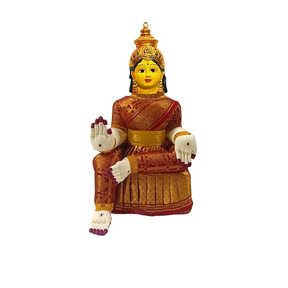 Buy SRI YAGNAA Metal Varalakshmi Ammavari Doll With Face - Amman Idol ...