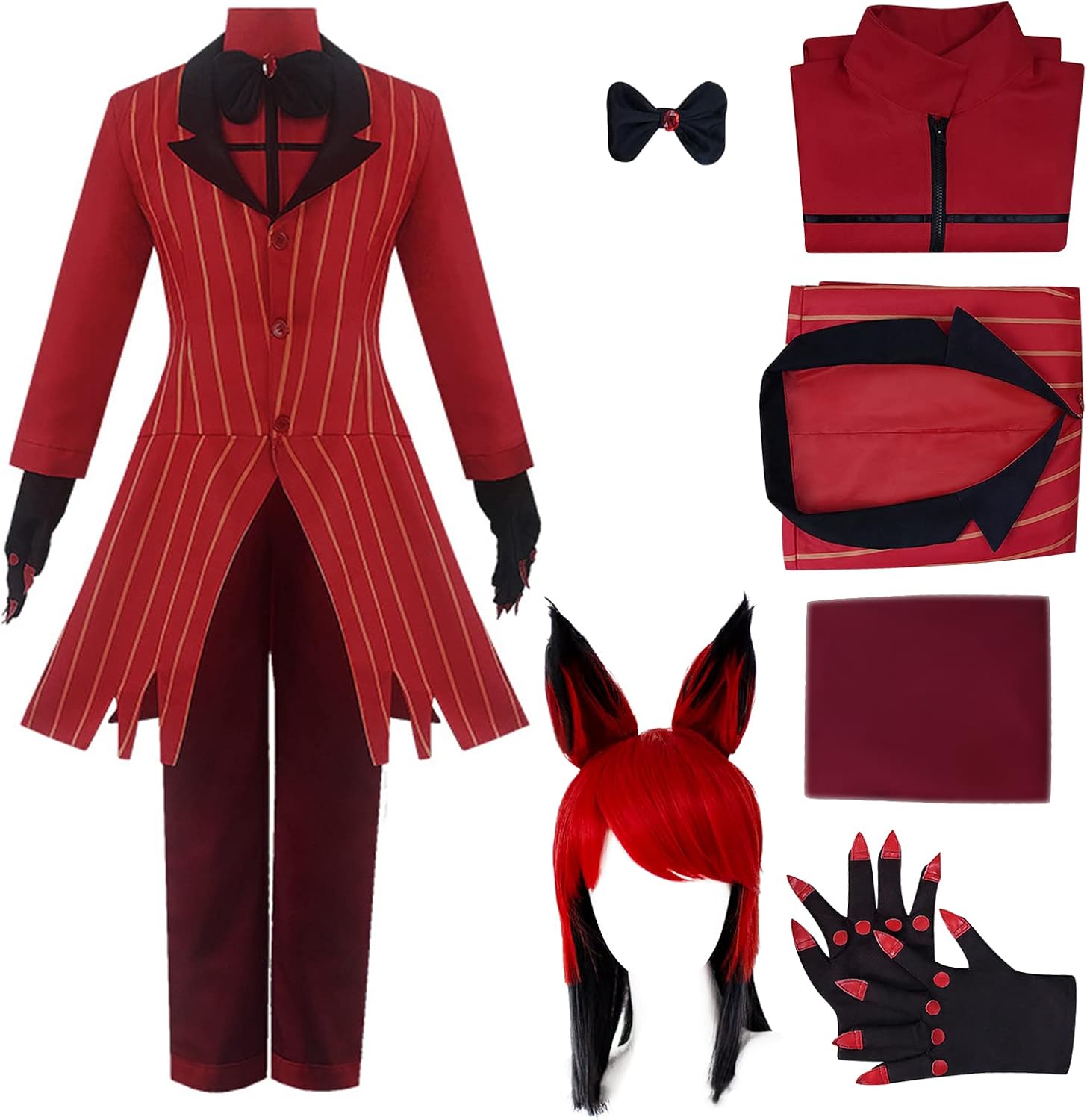 Amazon.com: Alastor Costume, Hazbin Cosplay Halloween Role-Playing ...