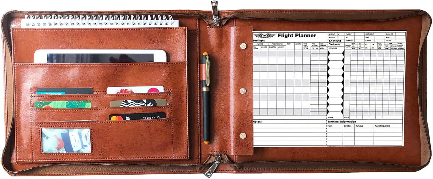 Amazon.com : Professional Vegan Leather Pilot Logbook, Pilot Journal ...