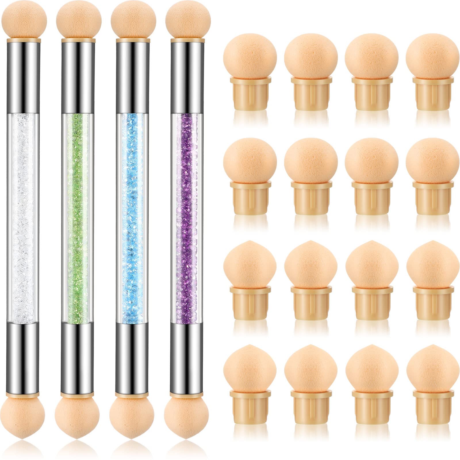 Amazon.com : Maitys 4 Pieces Nail Sponges for Ombre UV Gel Nail ...