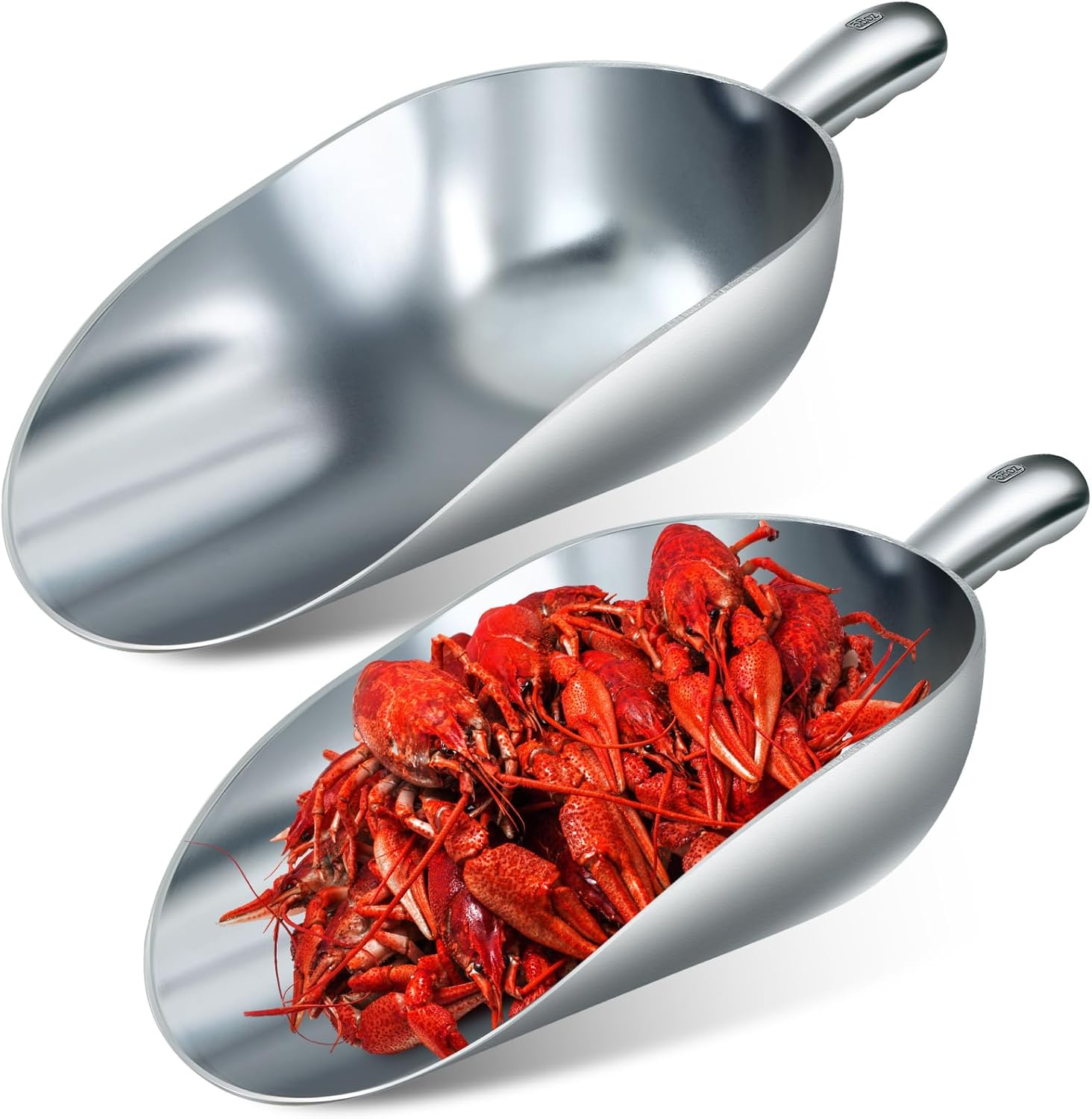 Amazon.com: Morningro 2 Pcs Crawfish Scoop 58-ounce Aluminum Crawfish ...