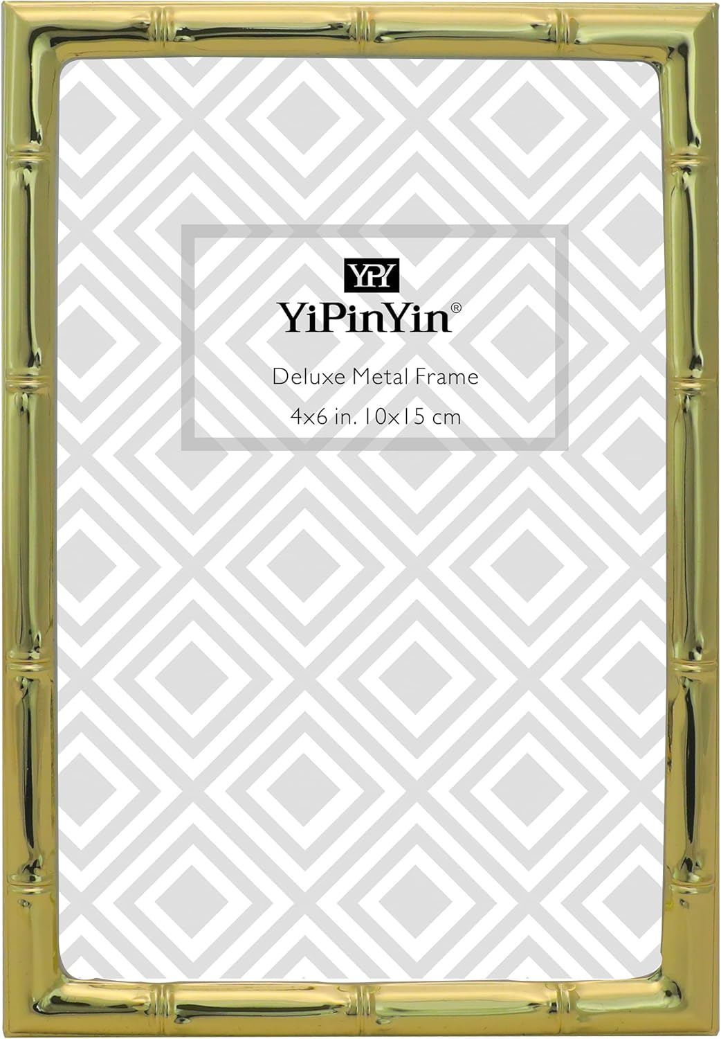4×6” Bamboo Design Gold Metal Picture Frame 2pack, Elegant gold Plated ...