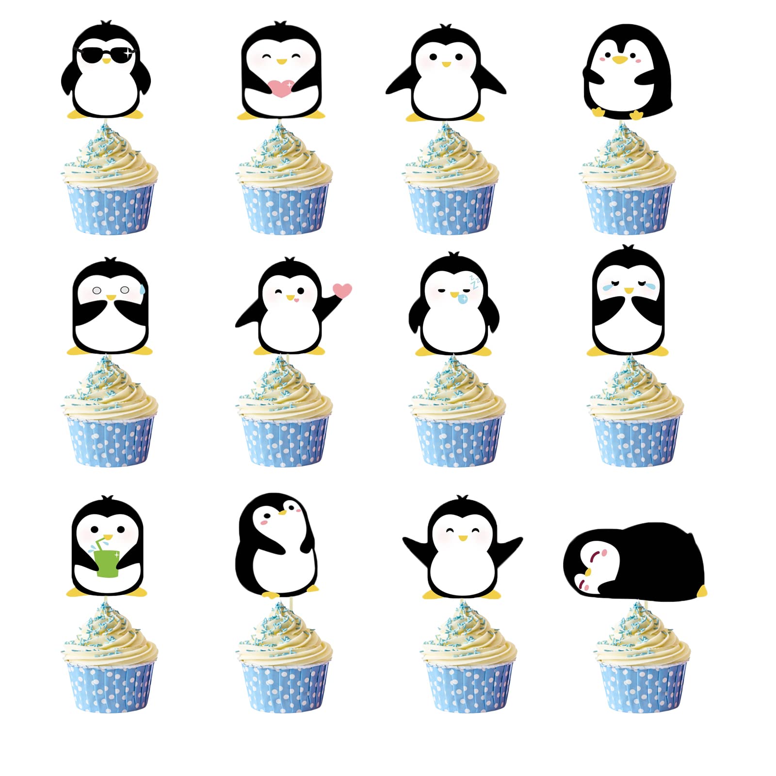 Penguin Cupcake Picks