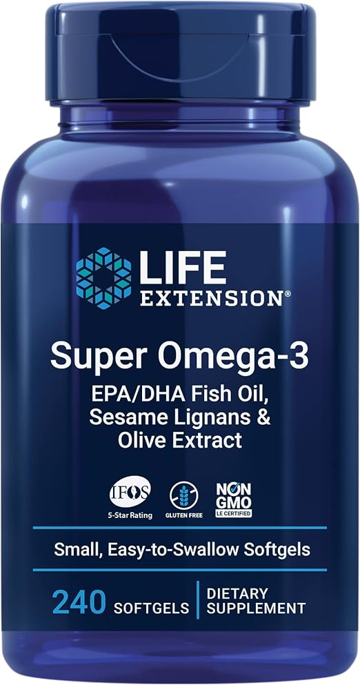 Amazon.com: Life Extension Super Omega-3 EPA/DHA Fish Oil, Sesame ...