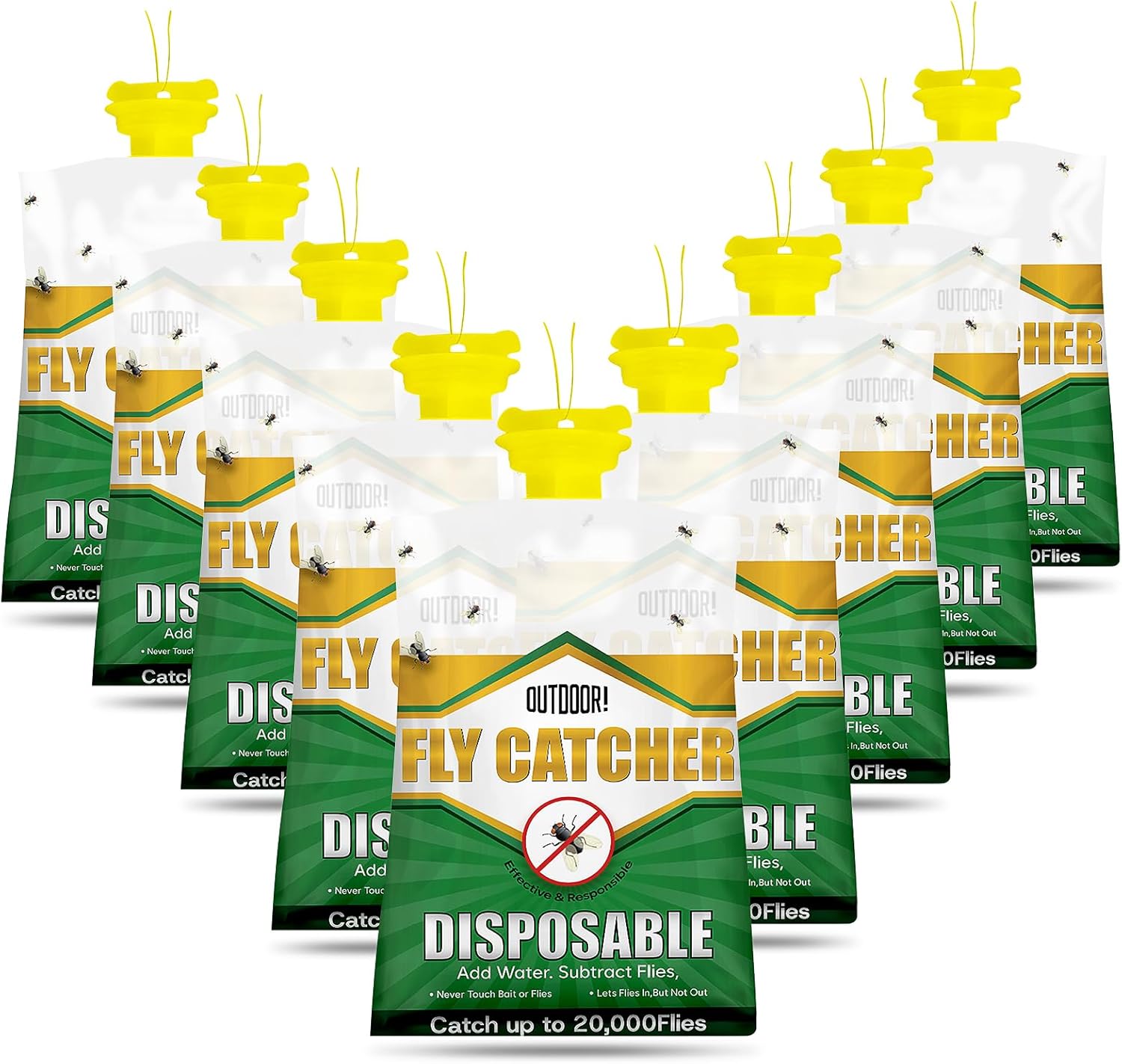 Amazon.com: Fly Traps Outdoor Fly Trap Hanging with Natural Pre-Baited ...