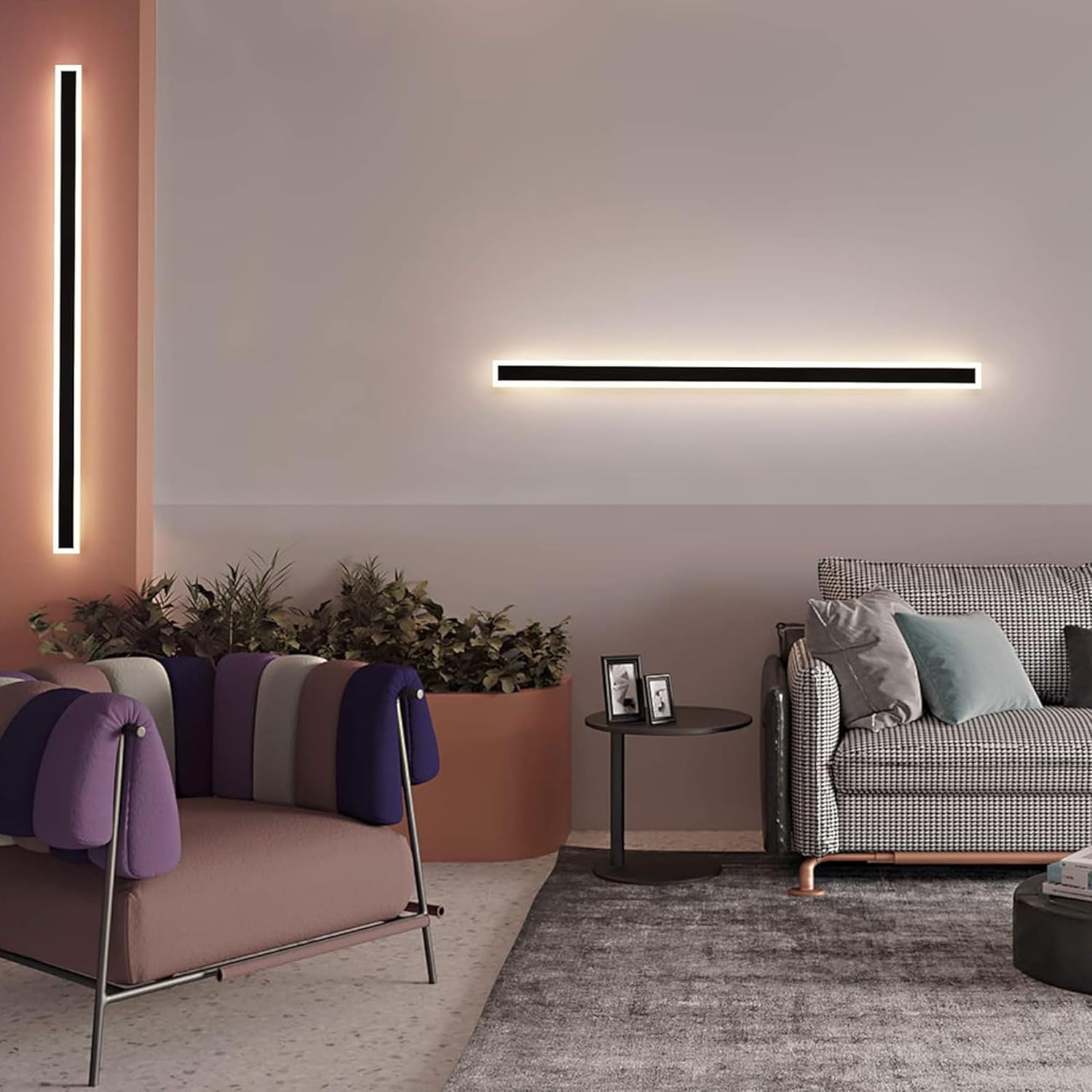 Luces de pared largas para patio al aire libre, 60 pulgadas, luces LED ...