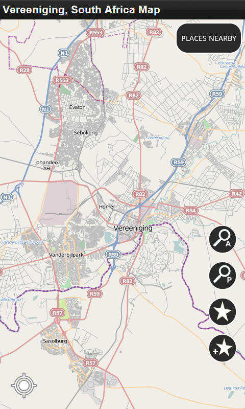 Vereeniging, South Africa - Offline Map - App on the Amazon Appstore
