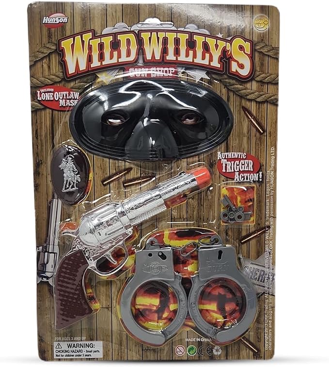 Amazon.com: Western Ranger Cap Gun Toy Set with Ranger Badge, Handcuffs ...