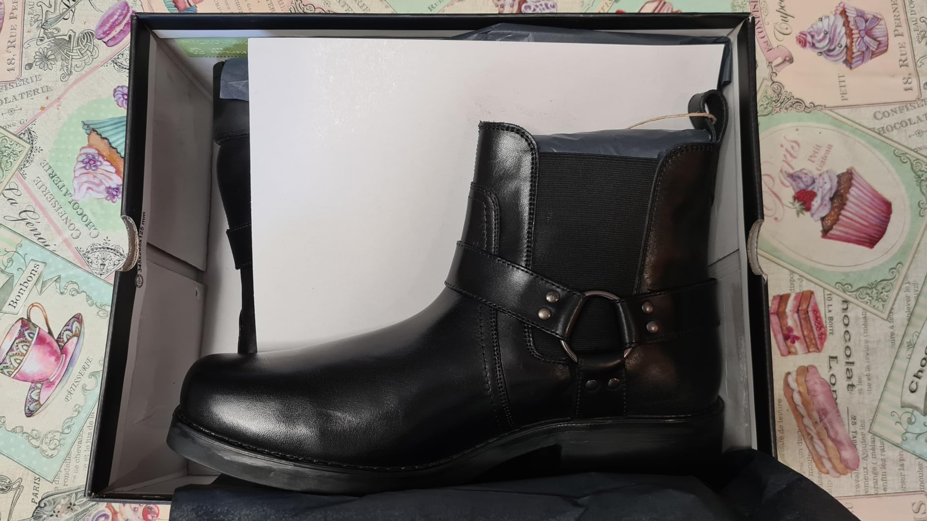 Men's Cowboy/Biker Terminator Real Leather Ankle Boots: Amazon.co.uk ...