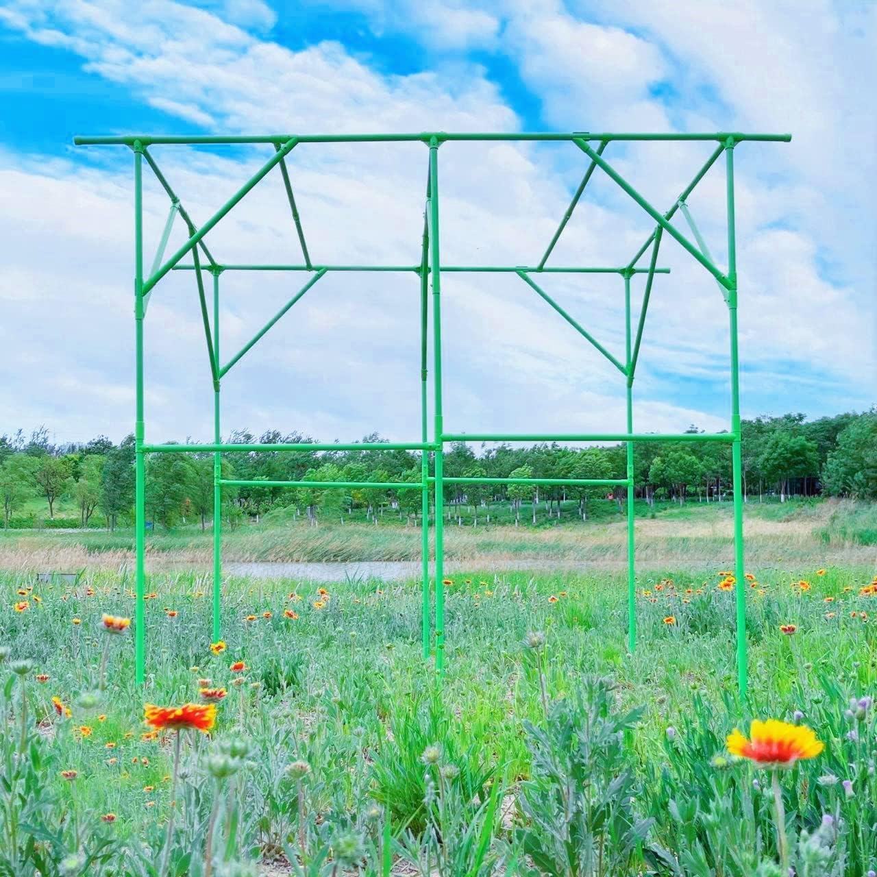 Amazon.com : GROWNEER 7 Ft Titan Garden Arch Trellis with 328 Ft Twist ...