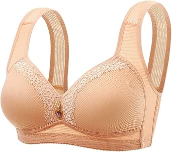 yardsong Women Full-Coverage Bras Plus Size Wireless Deep Cup Full ...