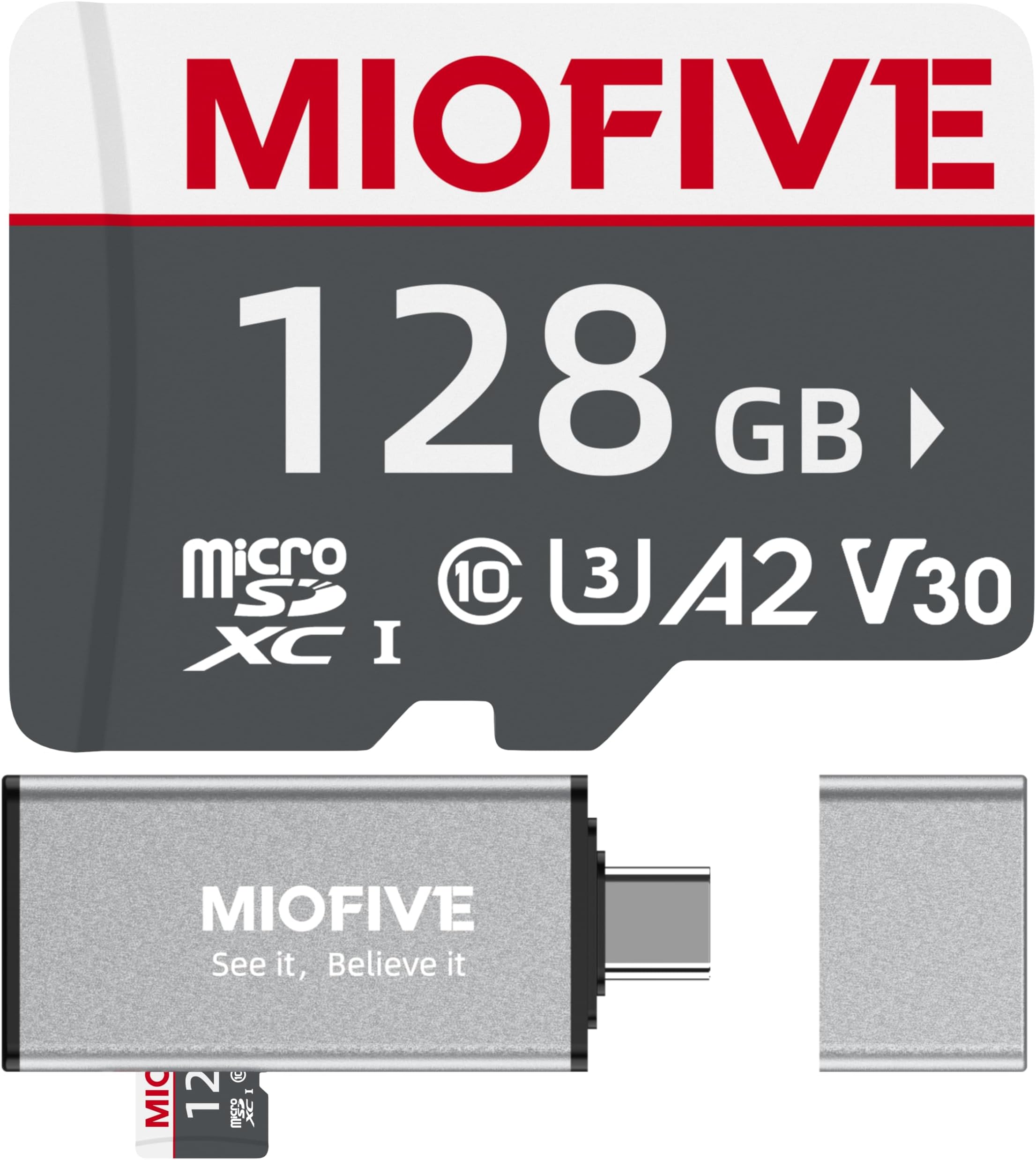 Miofive microSDXC Memory Card - Ultimate Micro SD Card with USB 3.0 ...