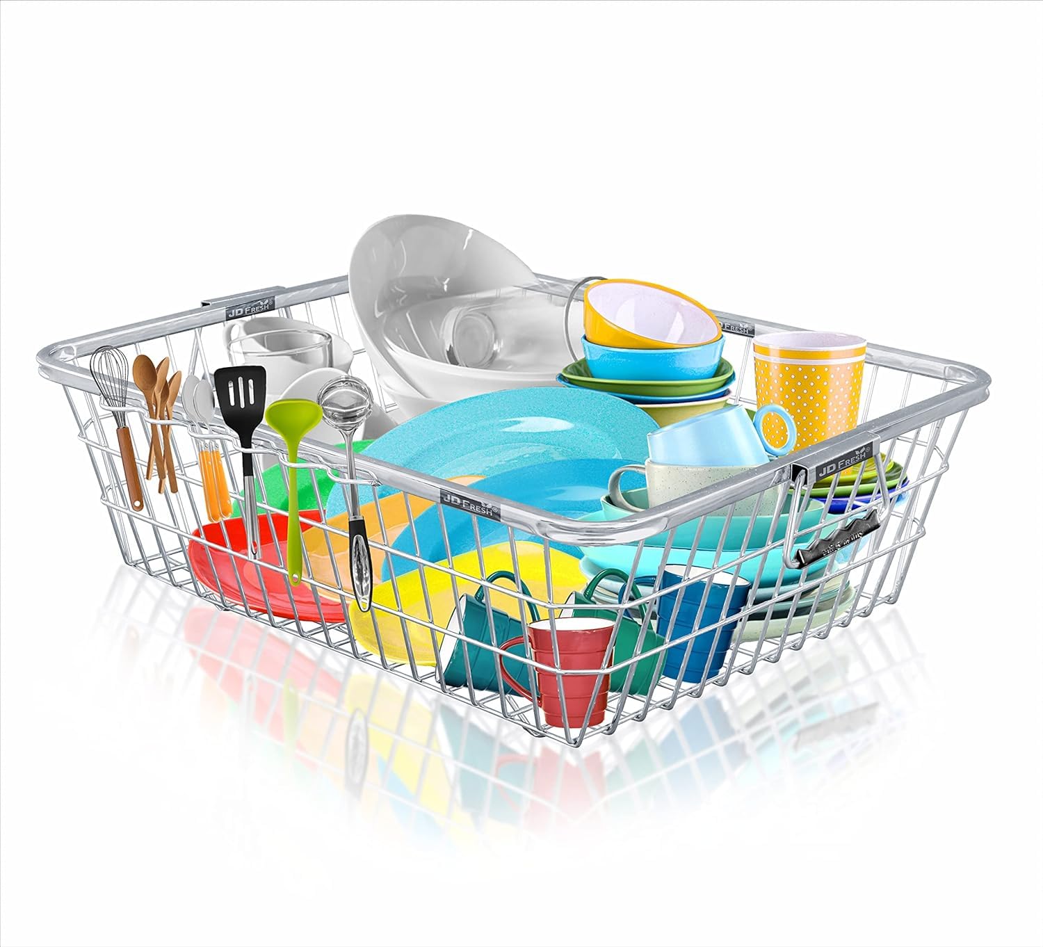 JD FRESH Stainless Steel Dish Drainer Basket for Kitchen/Dish Drying ...