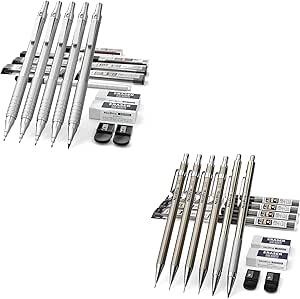 Amazon.com : Nicpro 6 PCS Art Mechanical Pencils Set Metal, Artist Drafting Pencil 0.3 & 0.5 & 0 ...