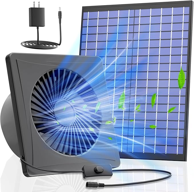 Amazon.com : YJHome 25W Solar Powered Fan, Solar Fan with Waterproof ...