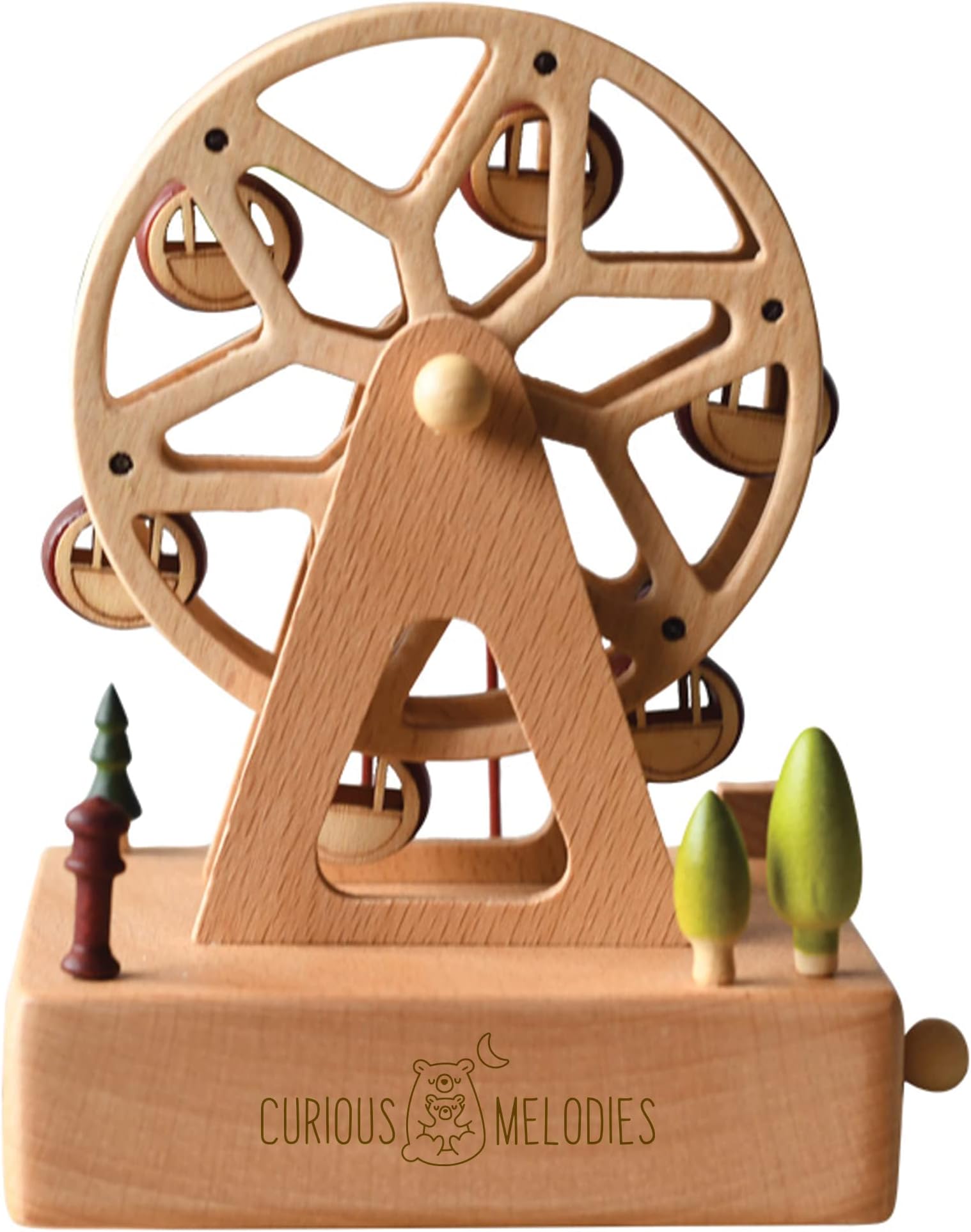 Amazon.com: Cute Quality Made Wooden Musical Box Featuring Ferris Wheel ...