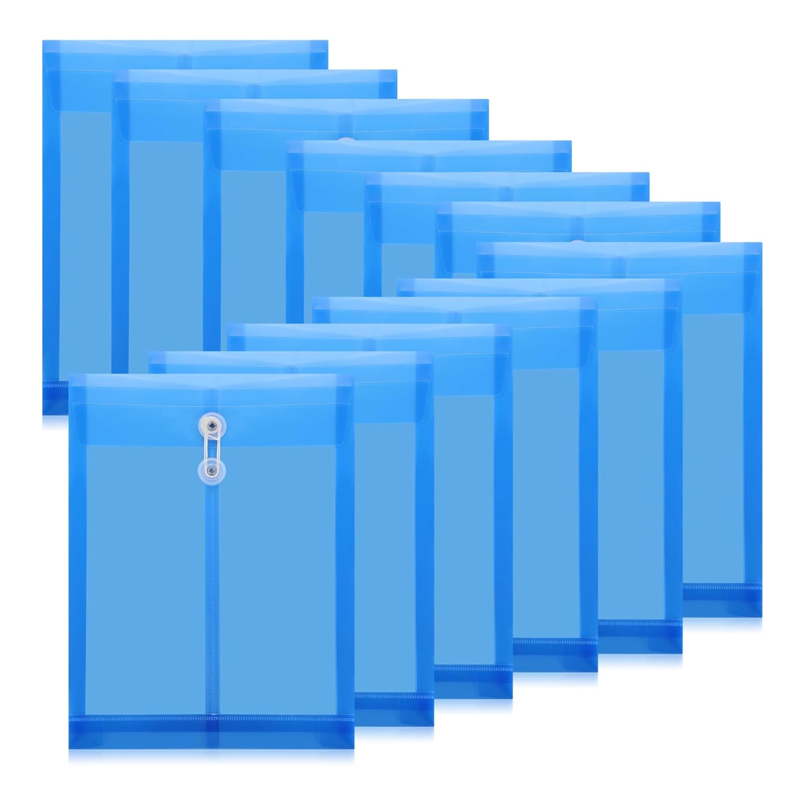 Amazon.com : 12 Pack Plastic File Folders for Documents - Blue ...