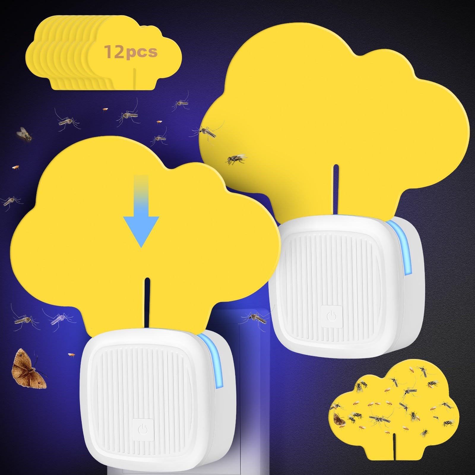 Flying Insect Trap, Indoor Fly Trap, Bug Insect Trap 2 Pack, Insect ...