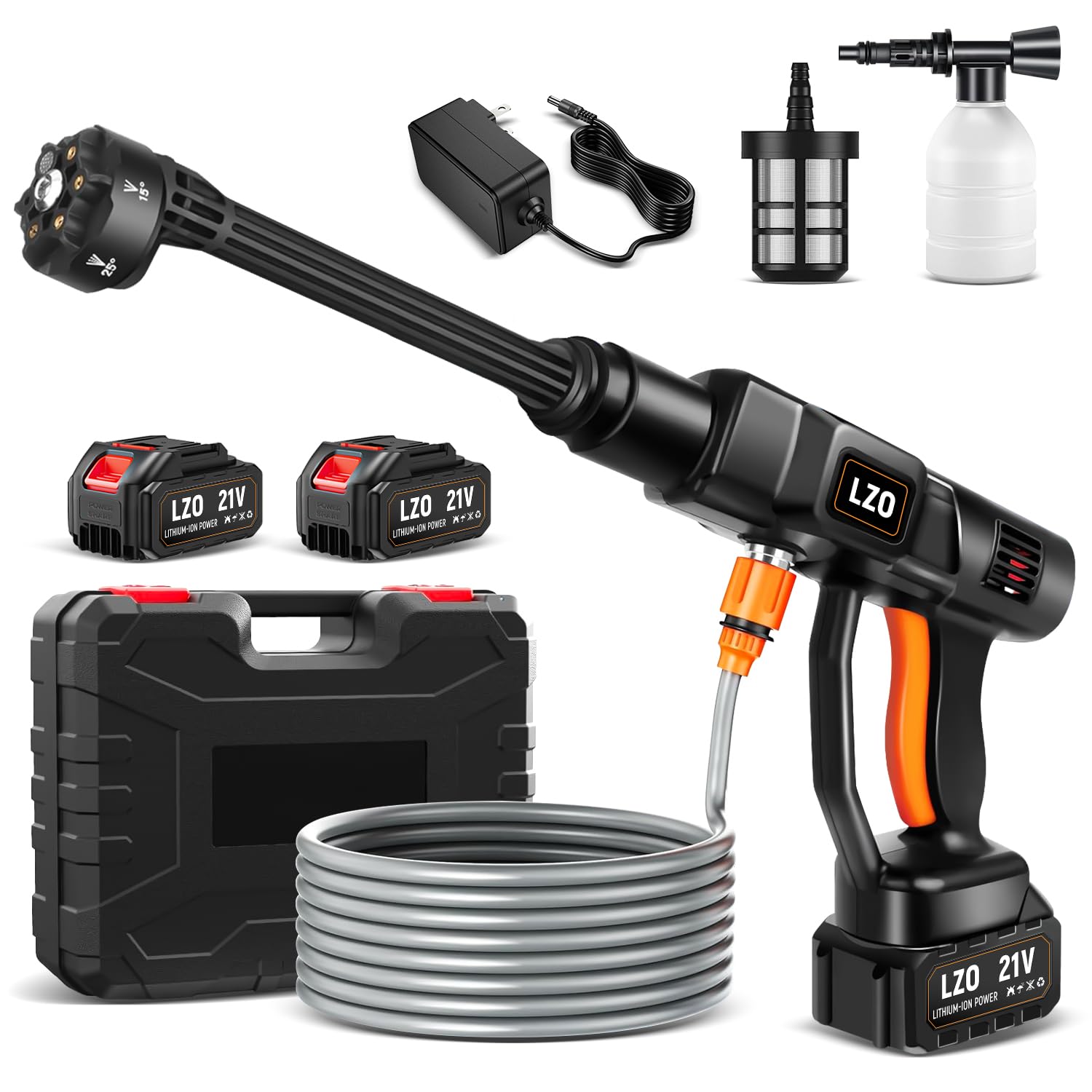 Amazon.com : Pressure Washer Battery Powered 3000mAh, Portable Cordless ...