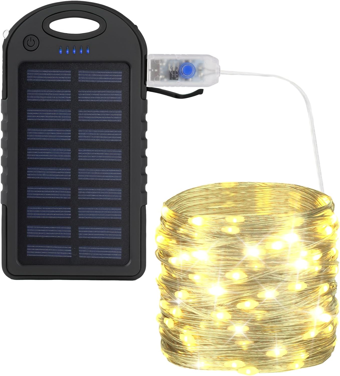 Amazon.com: SENKEFEI SS Solar Camping String Lights - Solar String ...