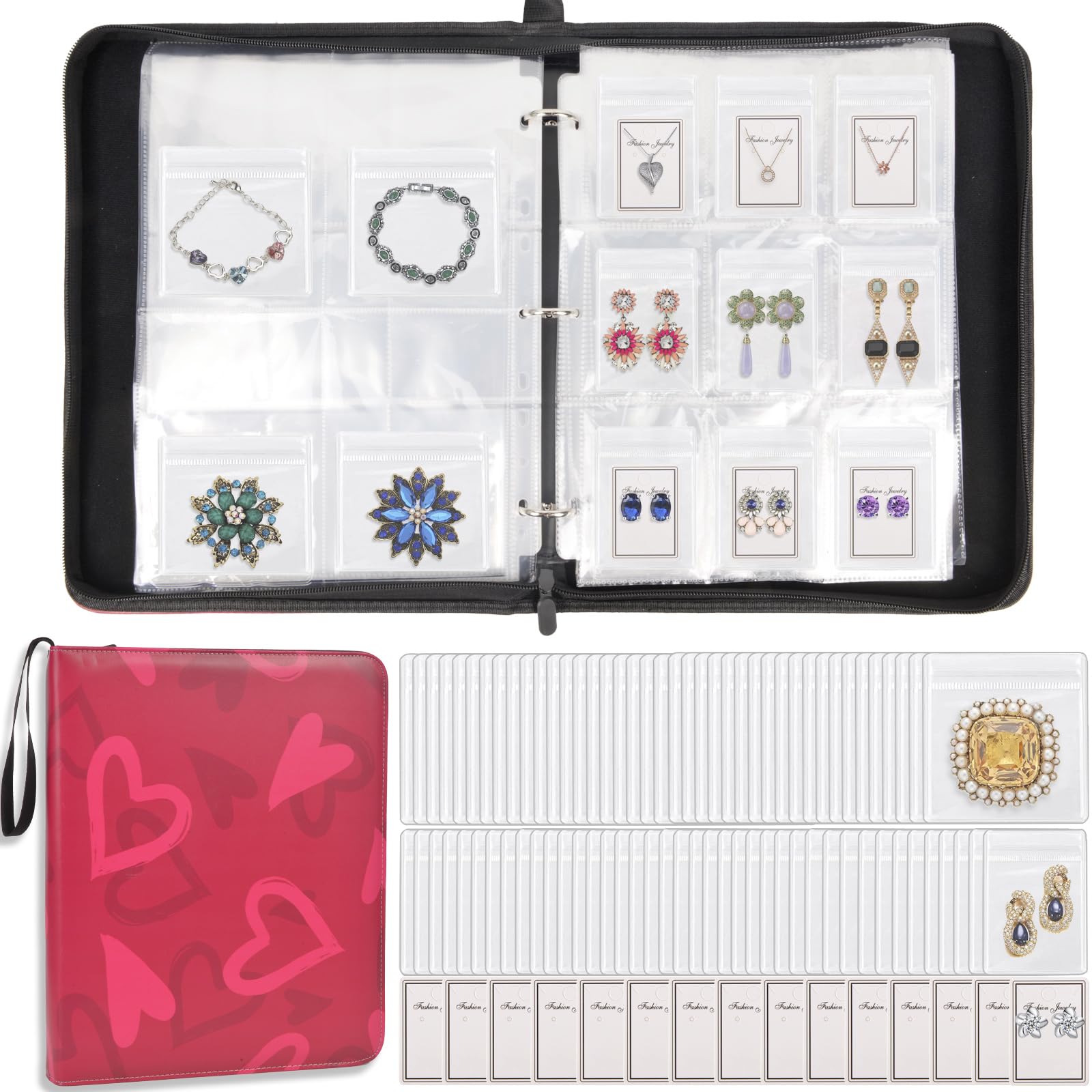 Amazon.com: Large Jewelry Organizer Storage Book - Jewelry Storage Book ...