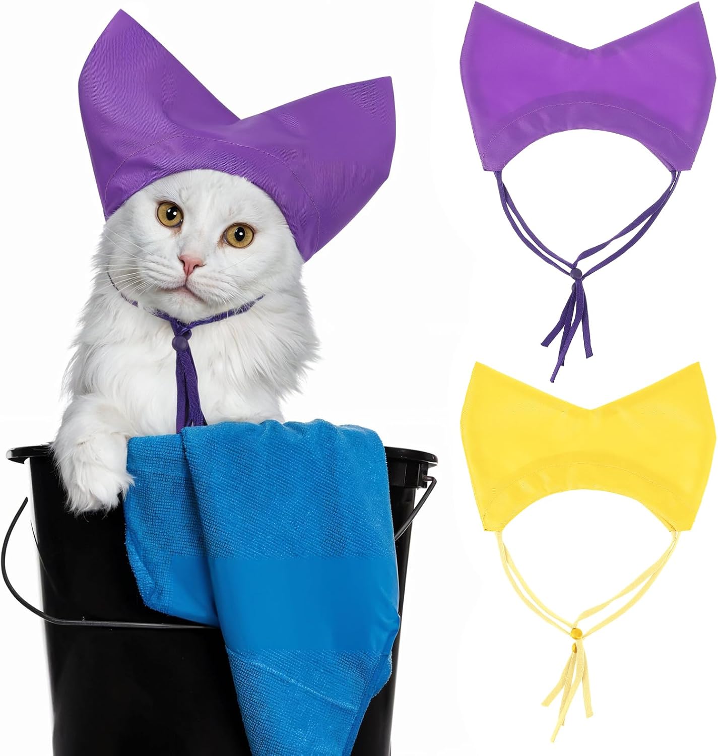 Amazon.com : 2Pcs Adjustable Pet Shower Caps, Cat Bath Dog Shower Cap ...