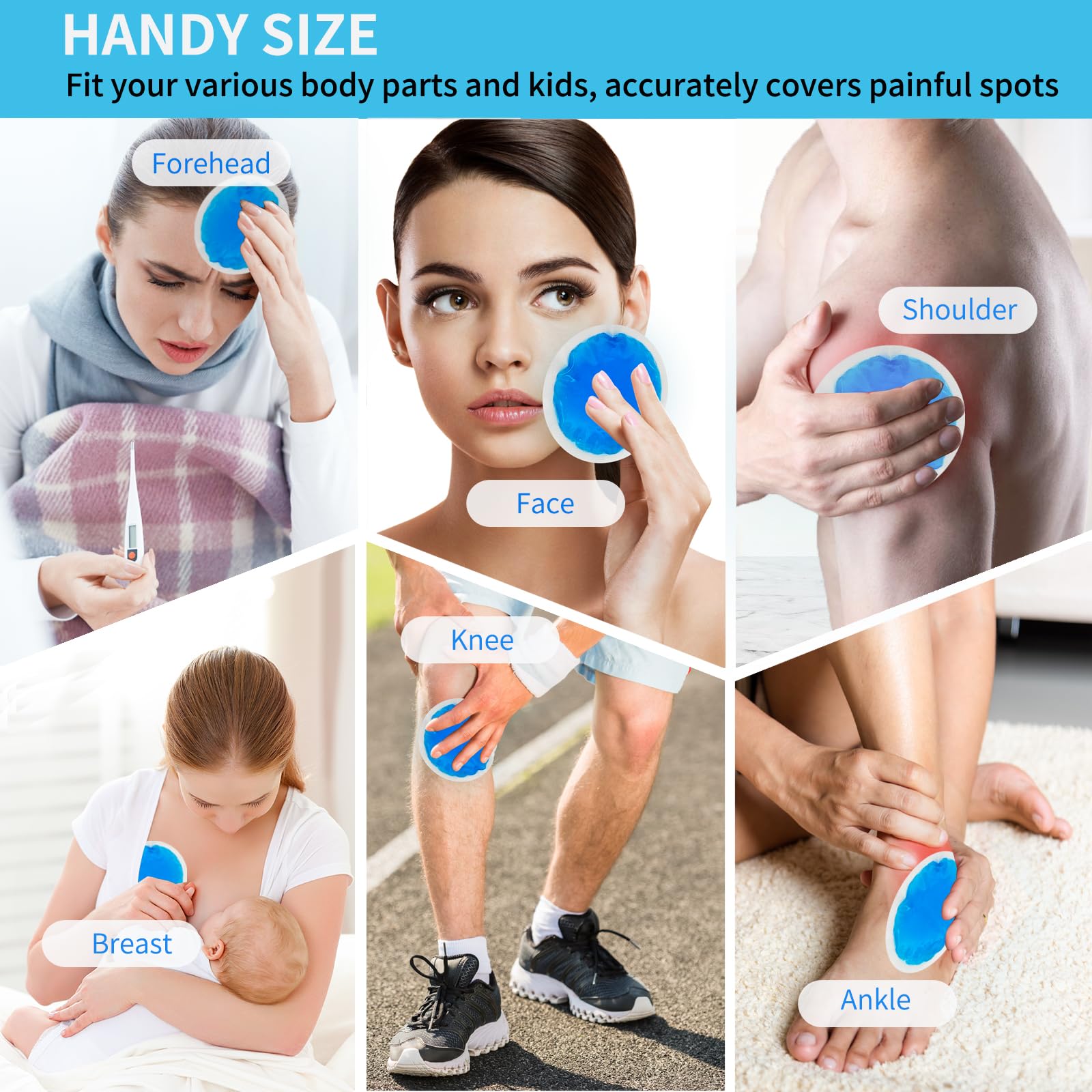Snapklik.com : 50 Pack Small Ice Packs For Injuries Reusable,Hot & Cold ...