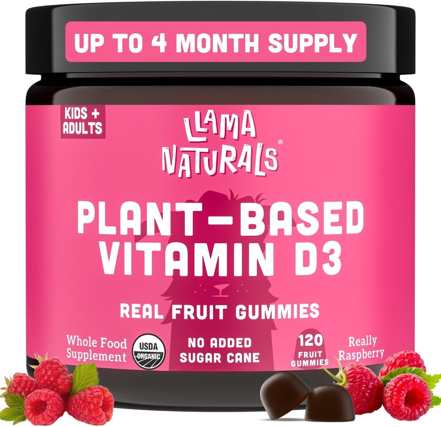 Amazon.com: Llama Naturals Real Fruit Vitamin D3 Gummies Kids & Adults ...