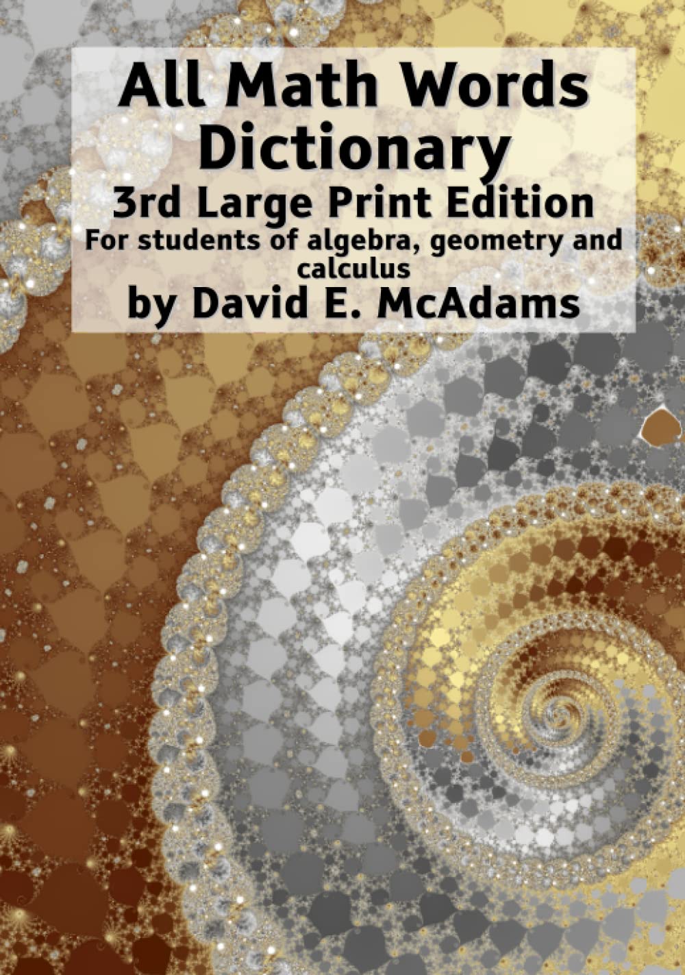 All Math Words Dictionary: 3rd Large Print Edition For Students of ...