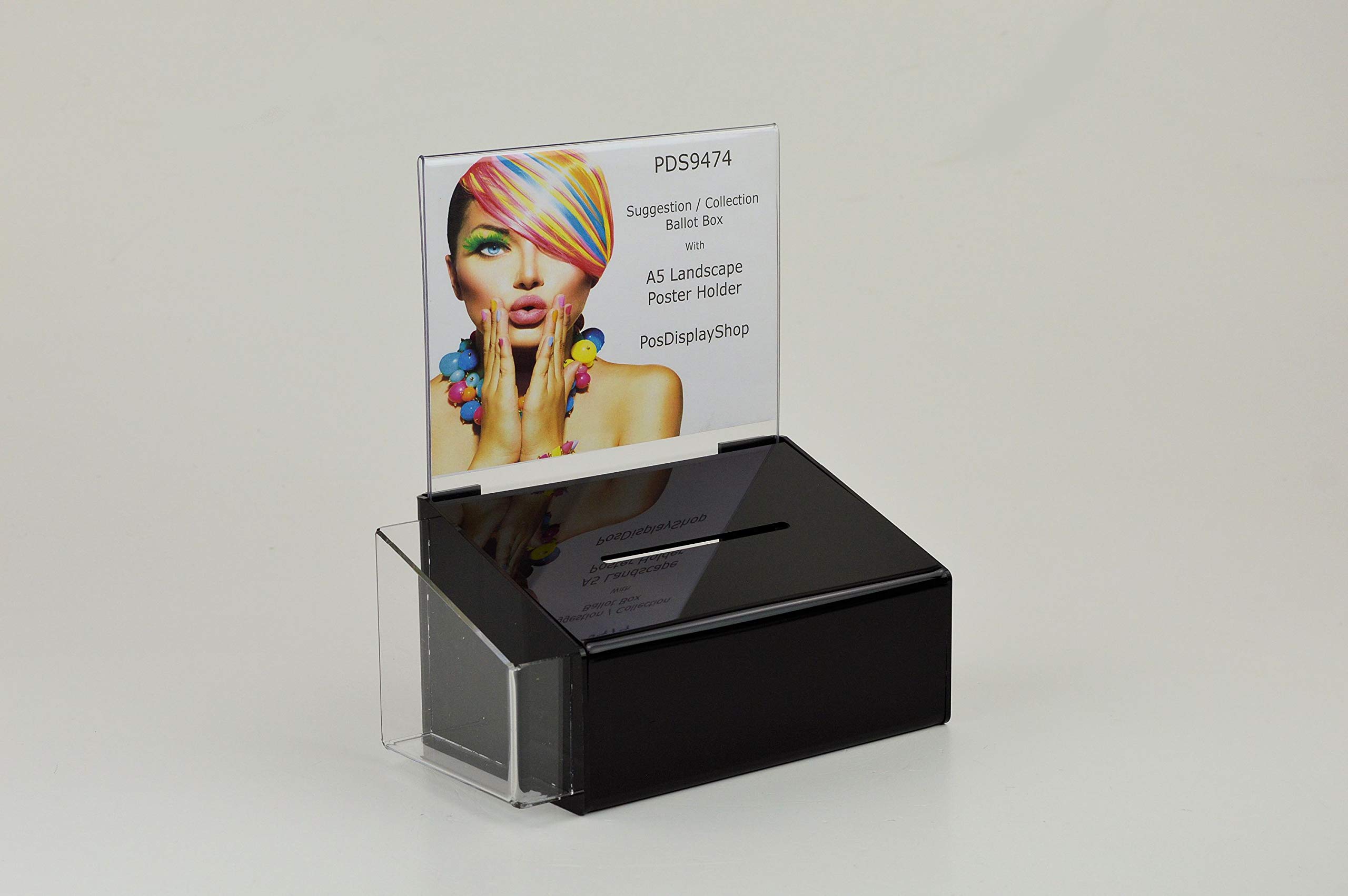 Pos Display Shop Black Acrylic Comment Box Feedback Collection Box ...
