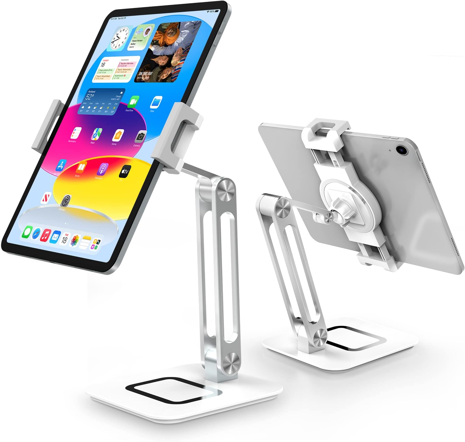 Amazon.com: Tablet Stand Adjustable & Foldable, Slim Portable Aluminum ...