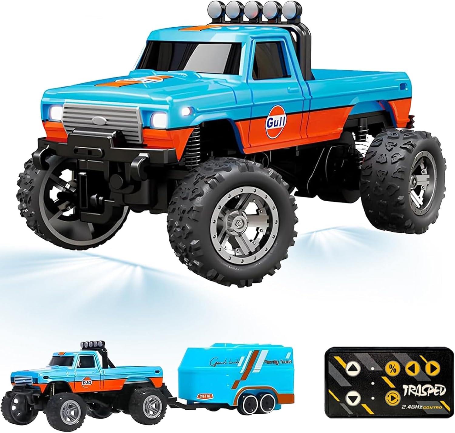 Amazon.com: EZBNG Mini RC Monster Truck, Mini RC Monster Truck USBC ...